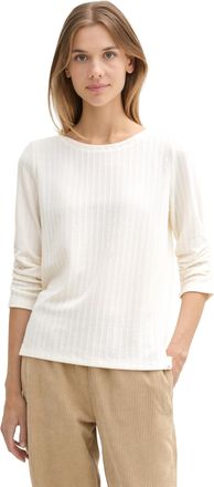 Tom Tailor Damen Sweatshirt mit Raffarm, 10332 - Off White, XXL