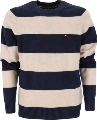 Tommy Hilfiger Homme, Pulls, Multicolore, Taille: S Pull ras du cou en laine dagneau