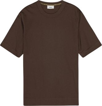 Nn.07 Nn07, Homme, Tops, Brun, Taille: 2XL T-shirt en Coton Merceris&eacute; Demitasse
