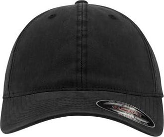 Flexfit Mixte Flexfit Garment Washed Cotton Dad Hat Black S/M Casquette, Noir, S-M EU