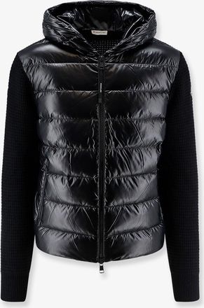 Moncler Nylon jacket with wool and cashmere blend sleeves - MONCLER - gender_Man