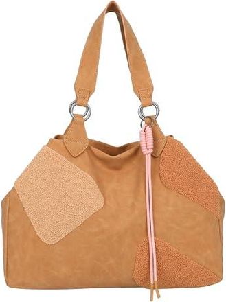 Fritzi Aus Preu&szlig;en Fritzi Izzy Medium Limited Happy Flocked Heritage Soft Chestnut Shopper Sac cabas similicuir Femme Sac &agrave; main Festival Ville vegan d&eacute;tails floqu&eacute;s 29 