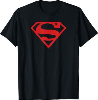 DC Comics Superman Red on Black Shield T-Shirt