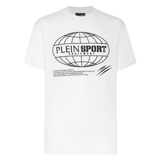 Plein Sport T-Shirt Rundhals SS Global Express Edition - - Sport - Herren - Wei&szlig; - 2XL
