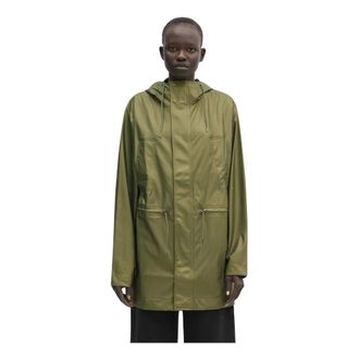 Rains Bold Long Jacket W3 - Femme - Vestes - Vert - Taille: 42 FR
