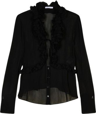 Patrizia Pepe Camicia Rock-mantic - Femme - Blouses et Chemises - Noir - Taille: 42 FR
