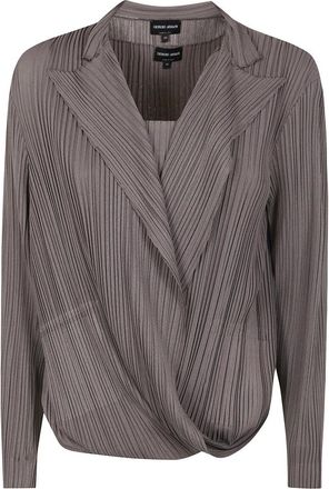 Giorgio Armani Femme, Blouses et Chemises, Gris, Taille: 40 FR Twin Set Plisse