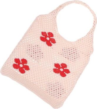 BESPORTBLE Paquet de Plage en Filet Blanc L&eacute;ger 1 Pi&egrave;ce Paquet &agrave; Provisions en Mesh pour Courses et Plage de Rangement D&eacute;t&eacute; Polyvalent Fourre-tout Mode Femme Poc