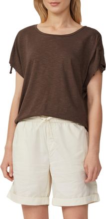 s.Oliver T-Shirt mit Flammgarnstruktur und Raffung