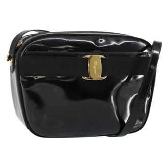 Ferragamo Pre-owned Schultertasche aus beschichtetem Canvas - - Pre-owned - Damen - Schwarzk - ONE SIZE