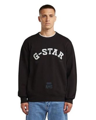 G-Star Homme Sweat Applique, Noir (dk black D27963-D257-6484), XXL
