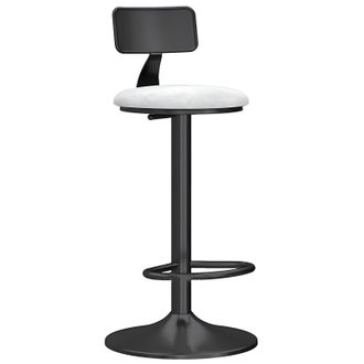 Generic Barhocker in Tresenh&ouml;he, h&ouml;henverstellbare Barst&uuml;hle mit R&uuml;cken- und Fu&szlig;st&uuml;tze f&uuml;r Kosmetikstudio, B&uuml;ro, Zuhause, K&uuml;che, drehbarer hoher Hocker, Esszi