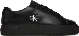 Calvin Klein Sneakers Basket Cupsole Laceup Lth Ml YW0YW01945 Schwarz
