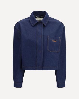 Fendi Cropped denim Jacket Female 44