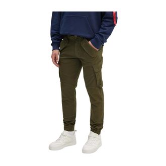Alpha Industries Homme, Pantalons, Vert, Taille: W33 Tapered Pantalons
