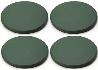 Generic Rundes Stuhlkissen Aus Memory-Schaumstoff Rutschfestes Weiches Rundes Stuhlkissen,1/2/4er Set Sitzkissen/Hockerkissen, Bequemes Bar-Sitzkissen(Green,4