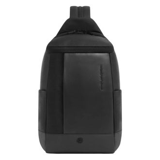 Piquadro Sac bandouli&egrave;re avec serrure &agrave; empreintes digitales et bretelles de sac &agrave; dos - Homme - Sacs - Noir - Taille: ONE Size