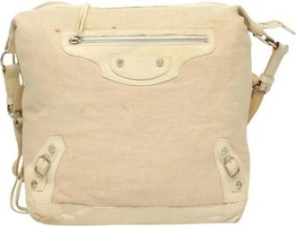 Balenciaga Pre-owned Toile sacs-balenciaga - Femme - Pre-owned - Beige - Taille: ONE Size