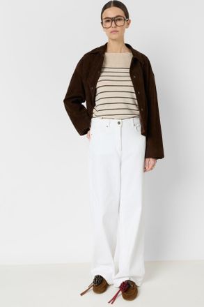 Gerard Darel Pull ample ray&eacute; en lin m&eacute;lang&eacute; - LEVIA - Marron