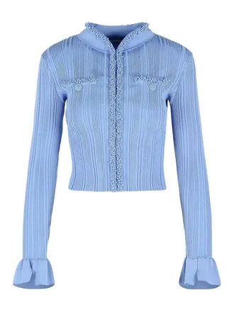 Self Portrait Cardigan - Bleu Clair
