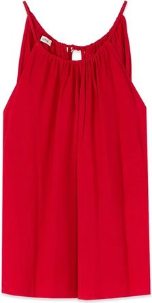 Oltre Femme, Tops, Rouge, Taille: 38 FR Viscose Satin Halter Top