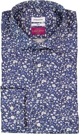 Seidensticker Seidensticker Herren Hemd blau geblümt Slim Fit