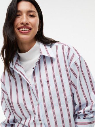 Tommy Jeans Langarmbluse TJW OVS ESSENTIAL SHIRT EXT Baumwolle