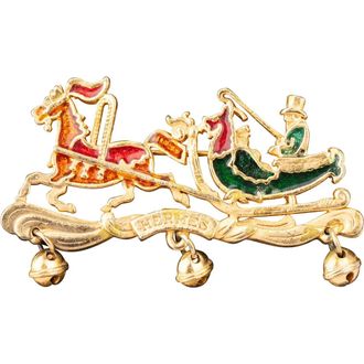 Herm&egrave;s Ring - Hermes Early Ponytail Emaille Brooch - Gr. ONE SIZE - in Mehrfarbig - f&uuml;r Damen