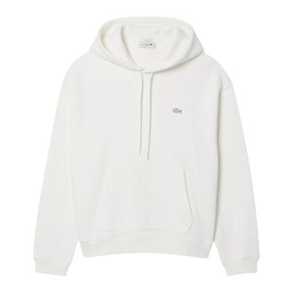 Lacoste Wei&szlig;e Kapuzenpullover aus schwerem Baumwollstoff - - Sweatshirts & Hoodies - Herren - Wei&szlig; - L