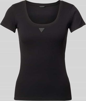 Guess Slim Fit T-Shirt mit Logo-Applikation