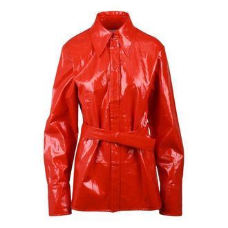 Jil Sander Femme, Blouses et Chemises, Rouge, Taille: 38 FR Camicia Over