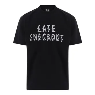 44 Label Group Baumwoll-T-Shirt mit Logo-Print - - Tops - Herren - Schwarzk - L