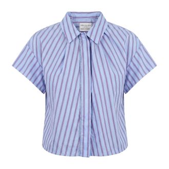 Alessia Santi Femme, Blouses et Chemises, Multicolore, Taille: 40 FR Camicia a righe maniche corte