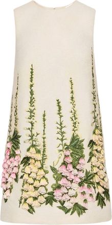 Oscar De La Renta robe courte à broderies - Tons neutres