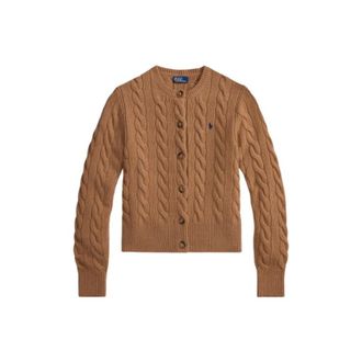 Polo Ralph Lauren Femme, Pulls, Brun, Taille: 44 FR Cable Knit Cardigan