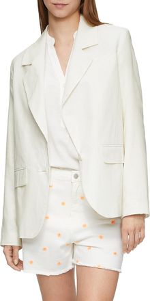 QS by s.Oliver s.Oliver Damen 2143849 Blazer aus Leinenmix, Creme, 38