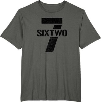 The Salty Veteran Seven Six Two Gun Caliber 7.62mm Bullet Gun 7.62 T-Shirt