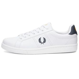 Fred Perry Homme, Chaussures, Blanc, Taille: 41 EU B721 Leather Baskets