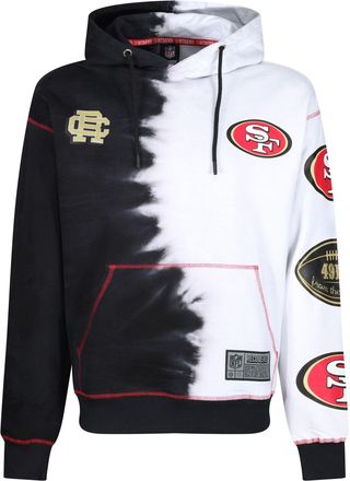 Recovered Clothing San Francisco 49ers NFL Ink Dye Effect Schwarz auf Wei&szlig; Hoody - S