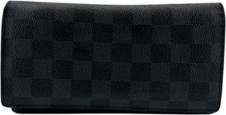 Louis Vuitton Portefeuille long pr&eacute;-poss&eacute;d&eacute; Damier Graphite (bi-pli) - Homme - Pre-owned - Noir - Taille: ONE Size
