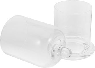 NUOBESTY Glas Kerzenhalter Satz 17cm Transparent mit Abdeckung Romantischer Kerzenst&auml;nder f&uuml;r Hochzeitsdeko und Wohndekor Aromatherapie Teelichthalter aus Glas
