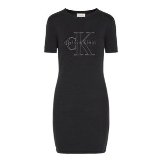 Calvin Klein Jeans Robe &agrave; manches courtes - Femme - Robes - Noir - Taille: 40 FR