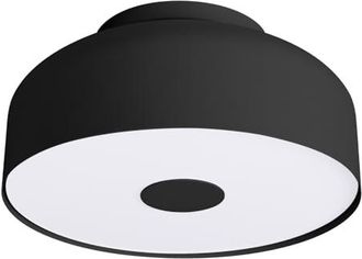 Sollux Lighting Plafonnier spot acier PVC - 1 flamme - Ampoule LED - Noir Omiq