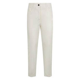 PESERICO Femme, Pantalons, Blanc, Taille: 44 FR Pantalons