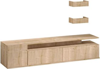Habitat et Jardin Meuble TV en bois Alika - 180 x 35 x 45 cm - Ch&ecirc;ne
