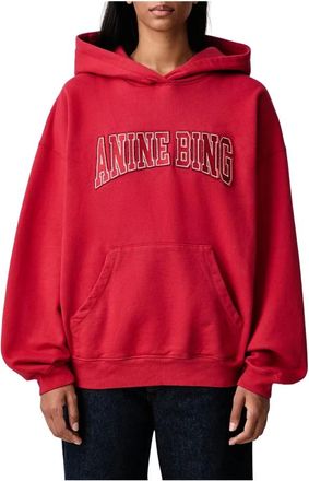 Anine Bing SweaT-shirt &agrave; capuche Harvey - Femme - Sweatshirts et sweats &agrave; capuche - Rouge - Taille: 36 FR