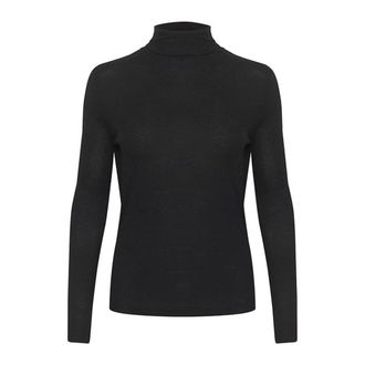 Soaked In Luxury Schwarzer Rollkragenpullover - - Knitwear - Damen - Schwarzk - XL