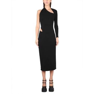 Versace Tessuto Jersey Opaco Kleid - - Dresses - Damen - Schwarzk - L