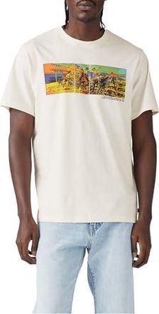 Levi's T-Shirt SS Relaxed Fit pour Homme, Archival Rodeo Egret, M
