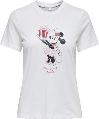 Only Onlmickey Life Reg S/S Top Box Xmas JRS